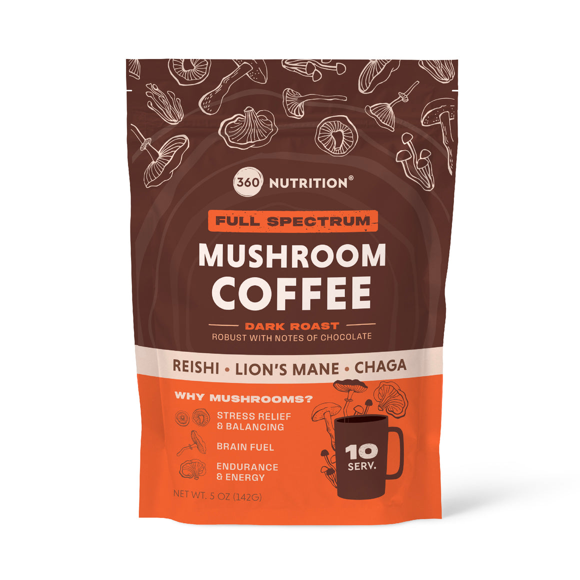Mushroom Coffee - Full Spectrum – 360 Nutrition